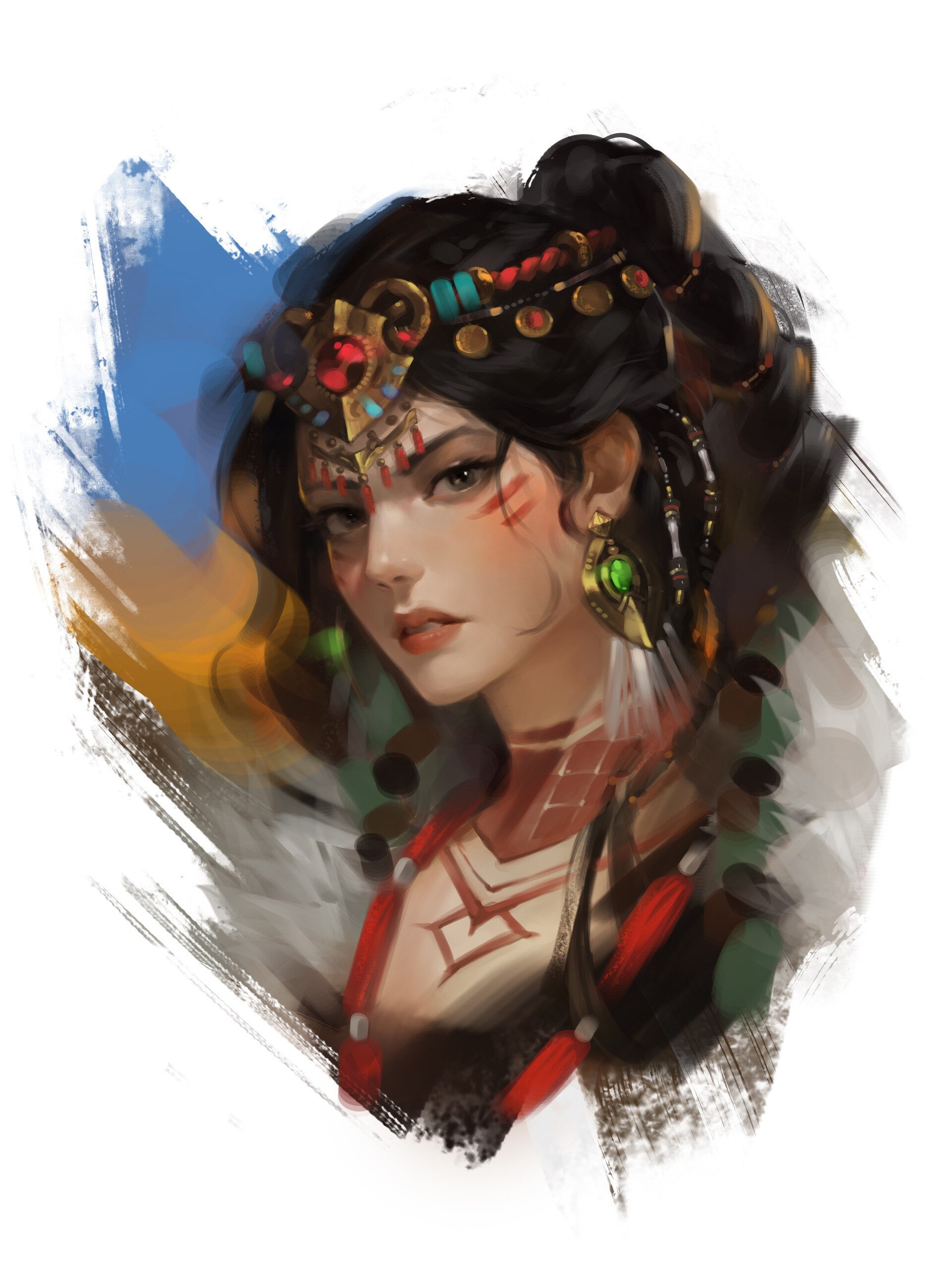 ArtStation - Female tribal leader_study