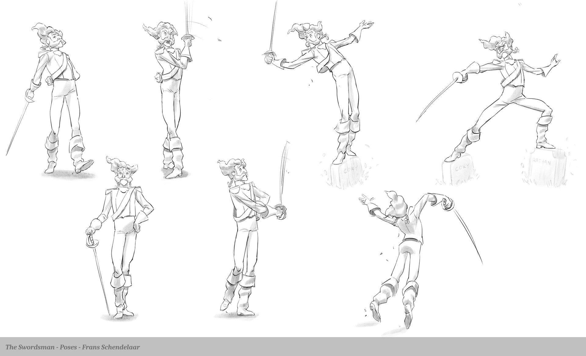 Frans Schendelaar - Pose Sheets - The Canterville Ghost (2023)