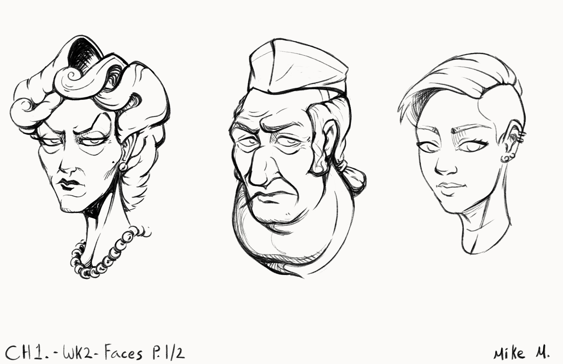 Michael Monroe - Character expression and assorted heads