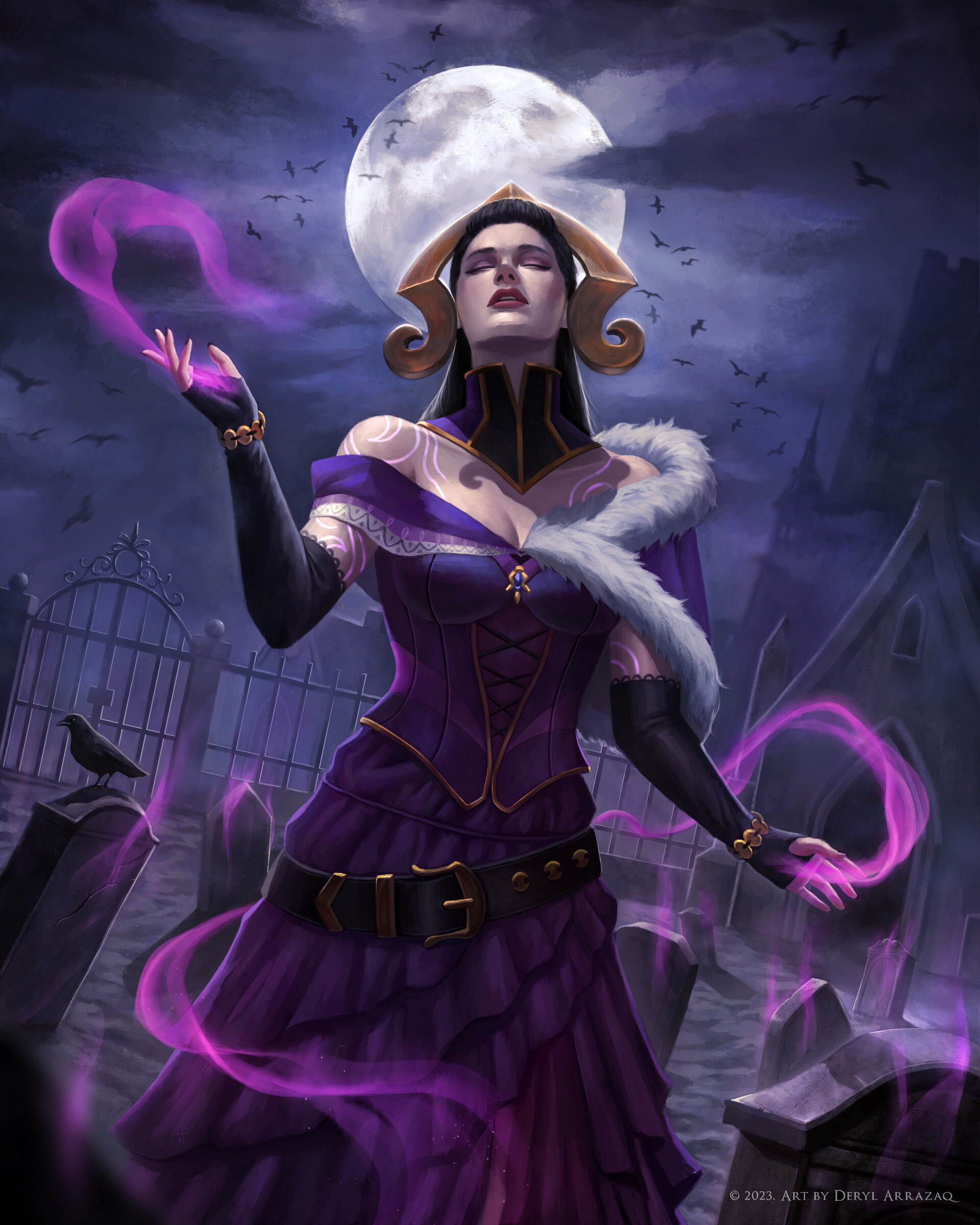 ArtStation - The Ressurection. Liliana Vess - Magic The Gathering | D&D commission illustration
