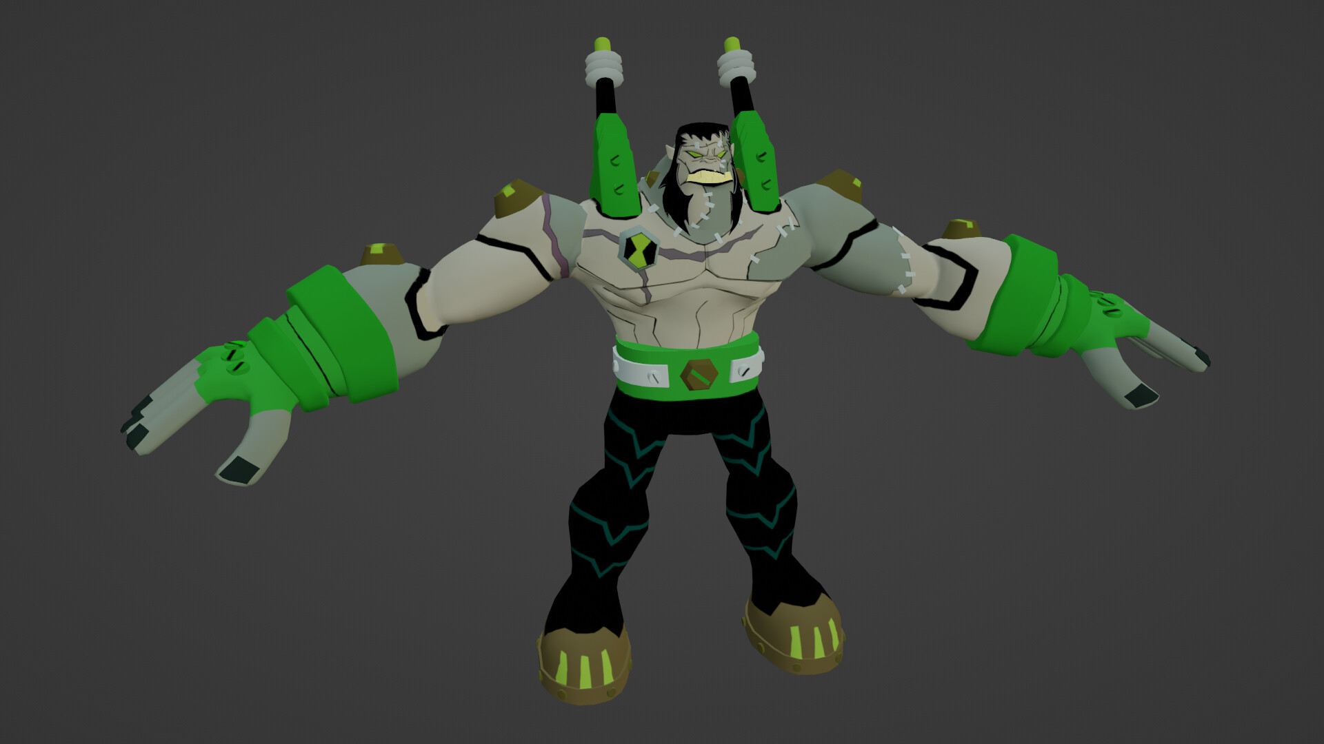 ArtStation - ben 10 Omniverse FRANKENSTRIKE 3d model