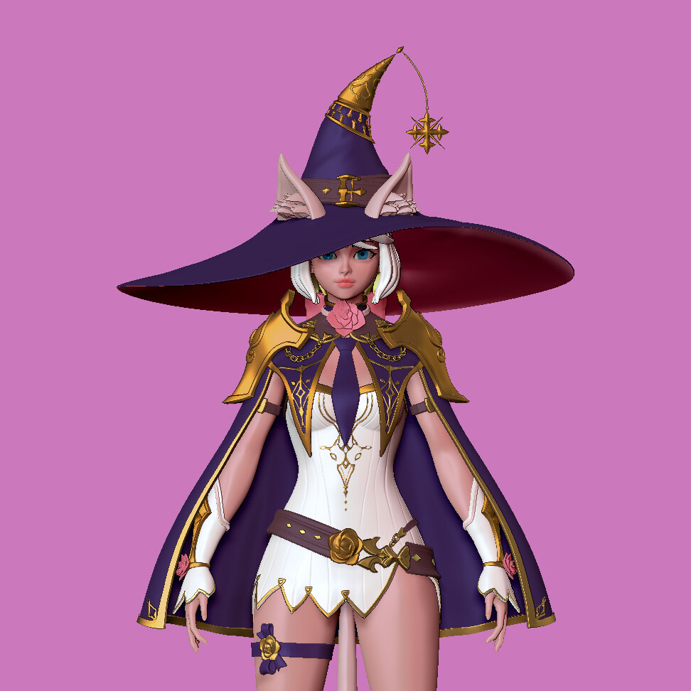 ArtStation - The Wizard Cat Girl