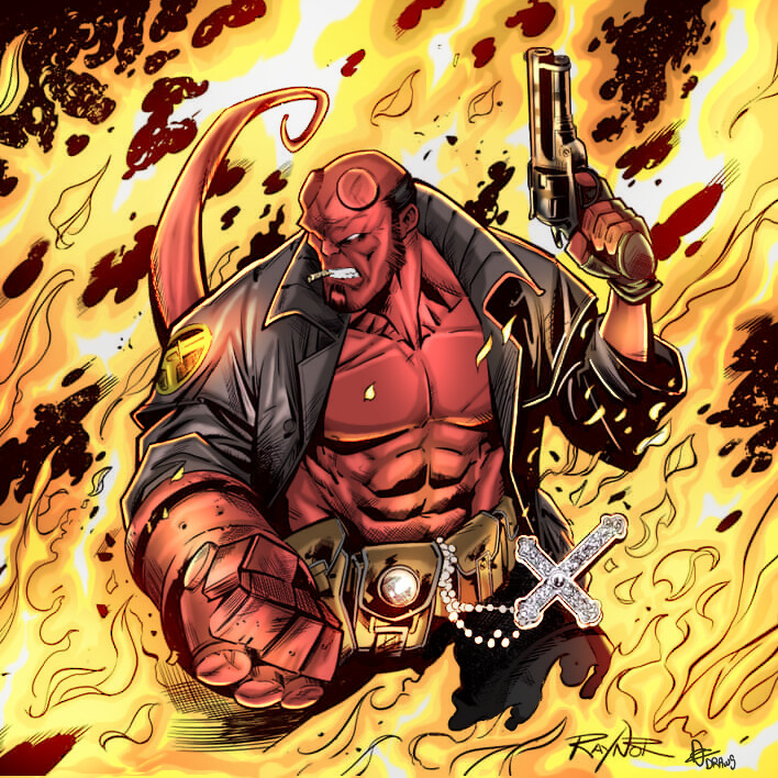 ArtStation - HellBoy Returns. Lines by Max Raynor, Colors by me.