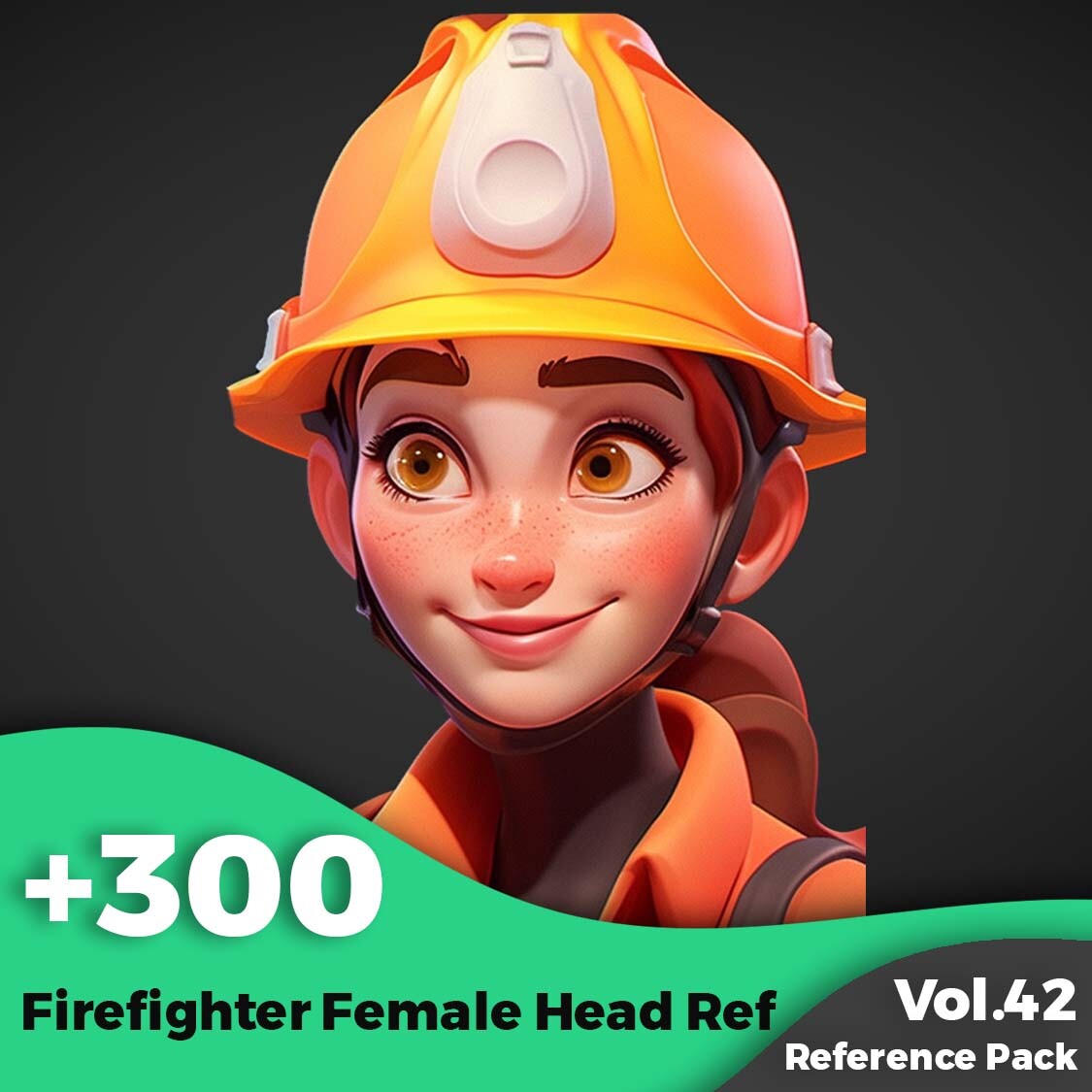 3D Head Sculpt References in 4K - Tika Art - +300 Firefighter Female ...