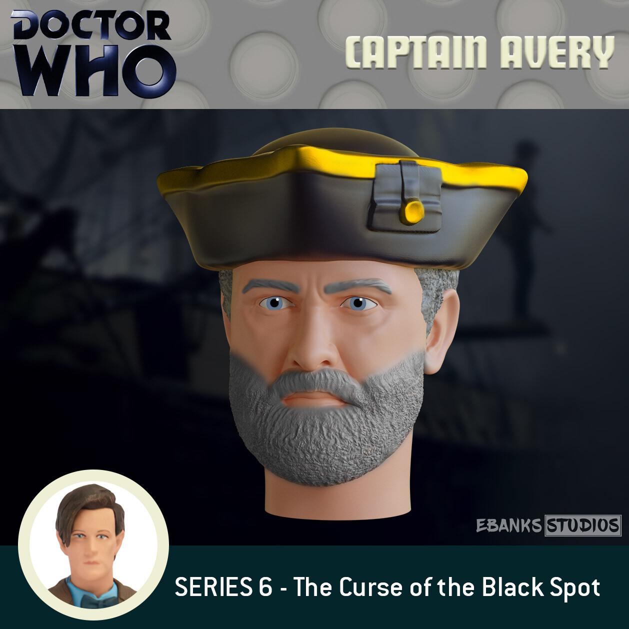 ArtStation - Captain Avery - Custom Doctor Who Figure Head
