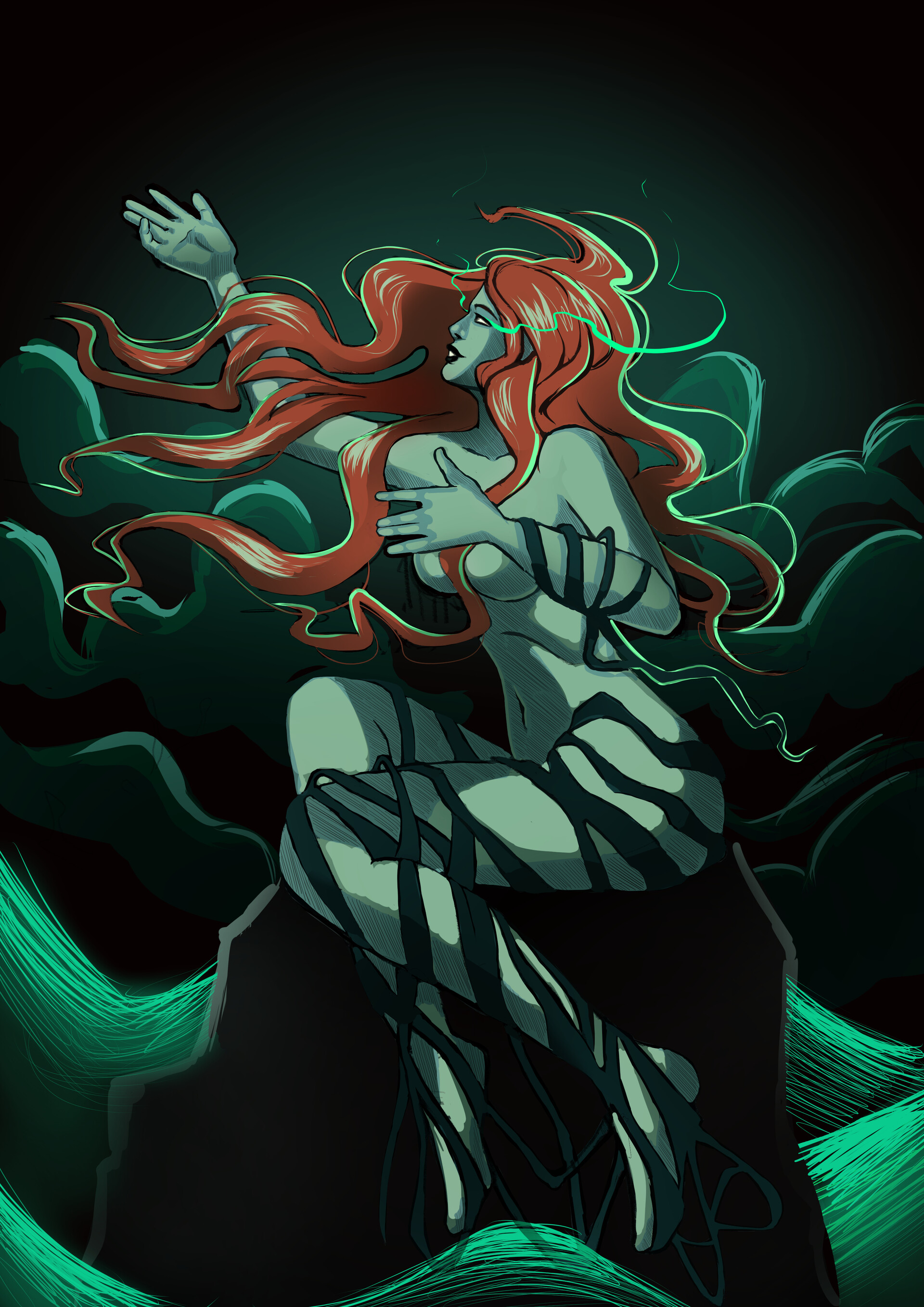 ArtStation - "La Pincoya" from chilean mythology