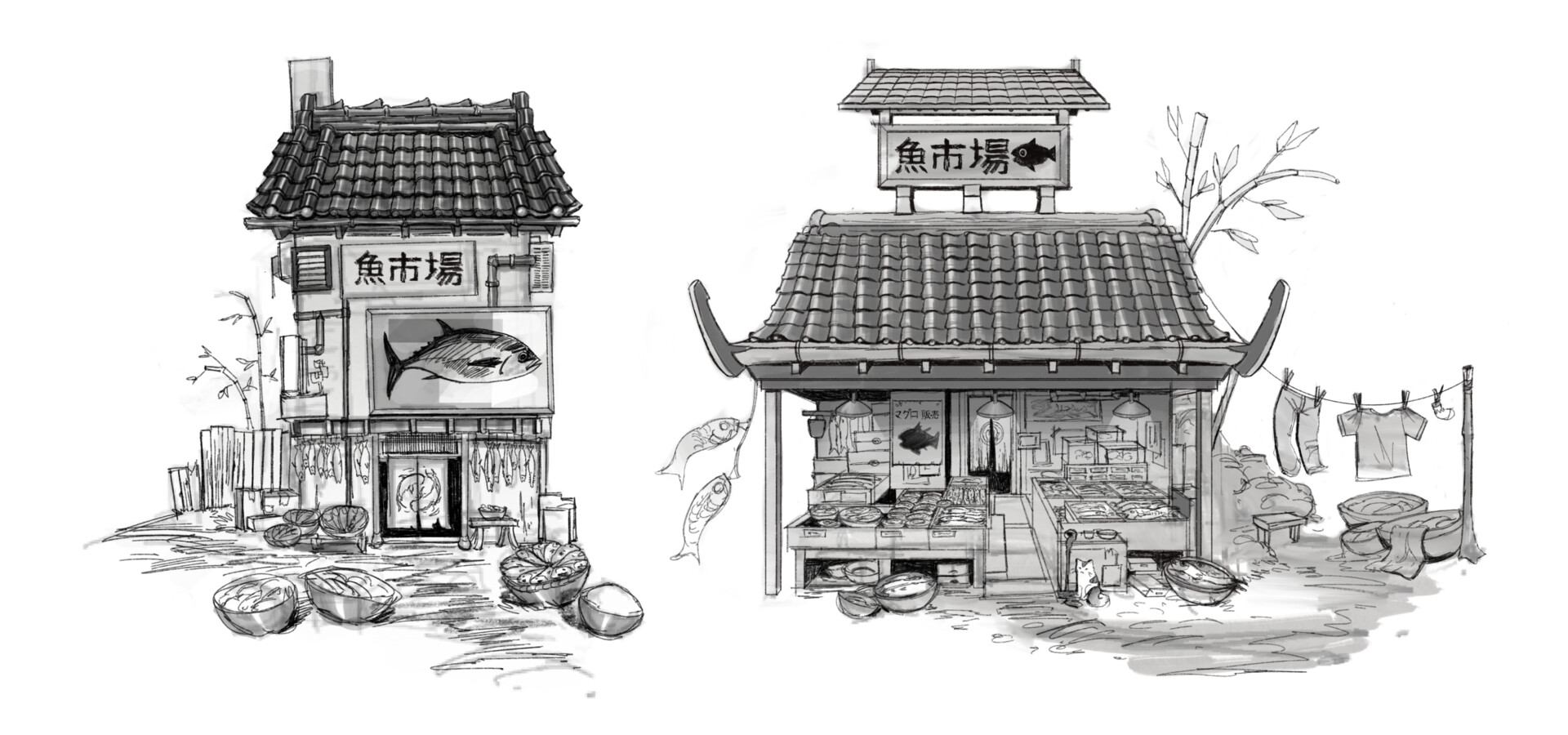 ArtStation - Fish Market Development