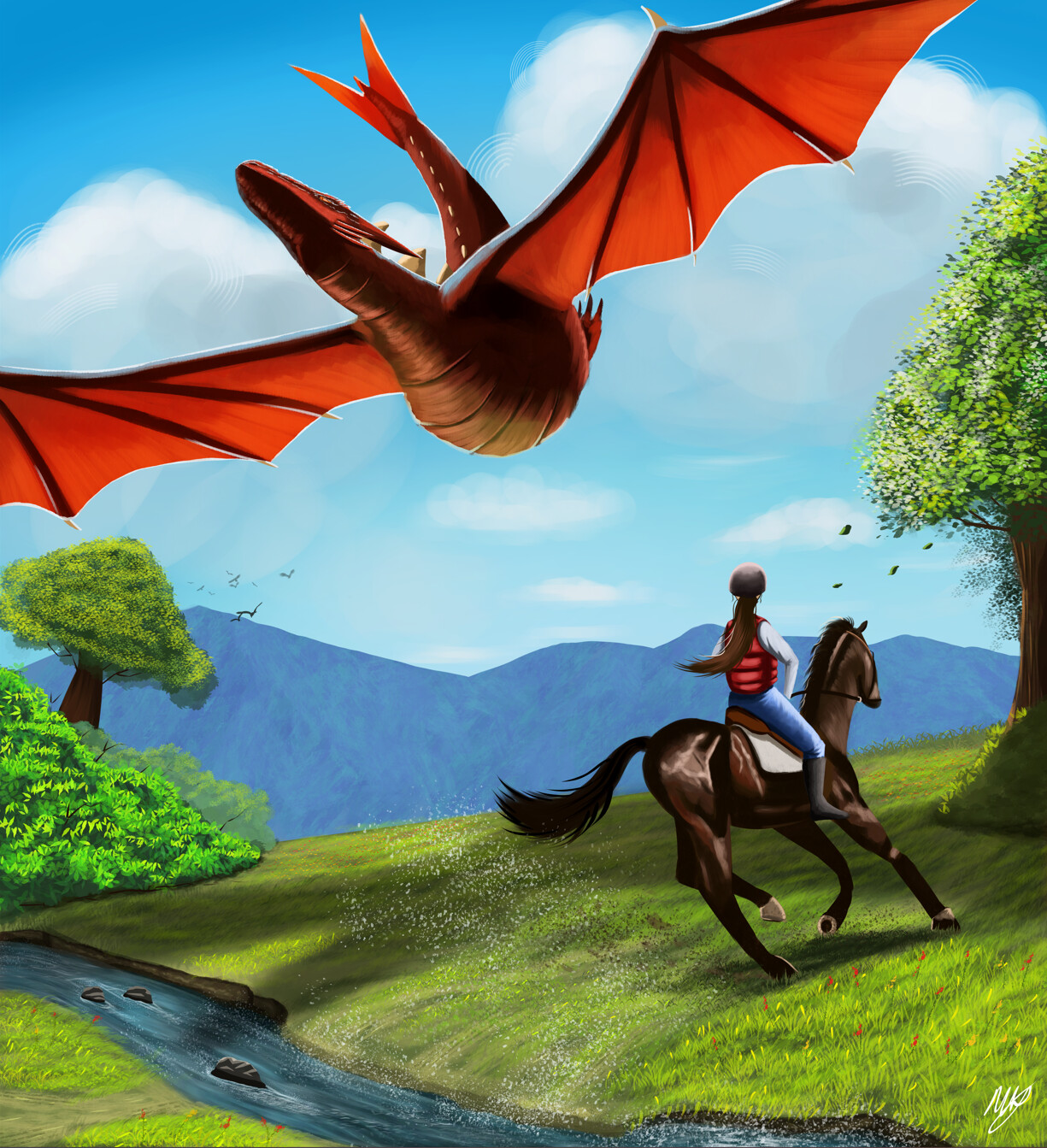 ArtStation - Dragon and Rider