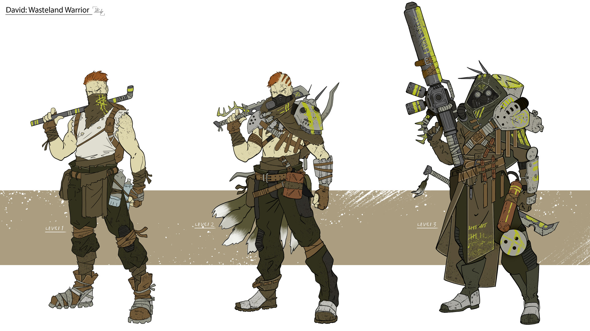 ArtStation - Character concept level progression