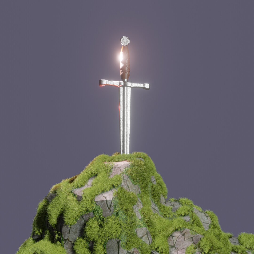 ArtStation - Day 2 Fantasy sword (Excalibur) - 30 day challenge