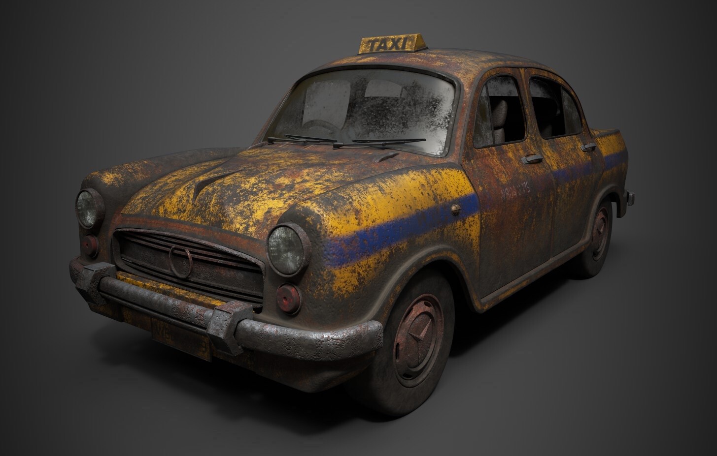 ArtStation - Kolkata old taxi