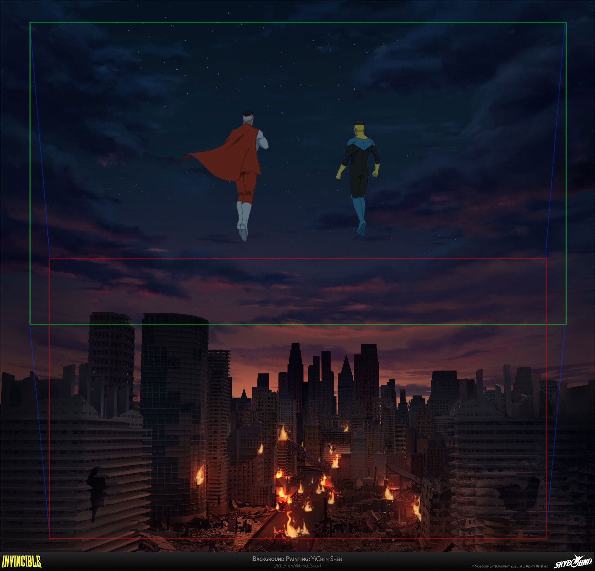 YiChen Shen - Invincible S2 Episode 1 Background Paint