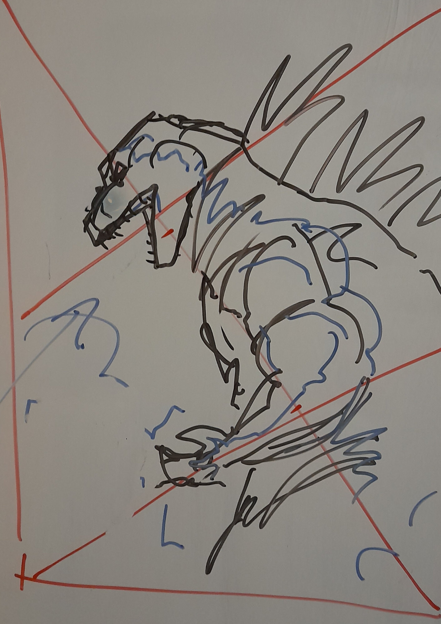 D. Stokes - Another Godzilla Painting - A Little Late for Godzilla Day