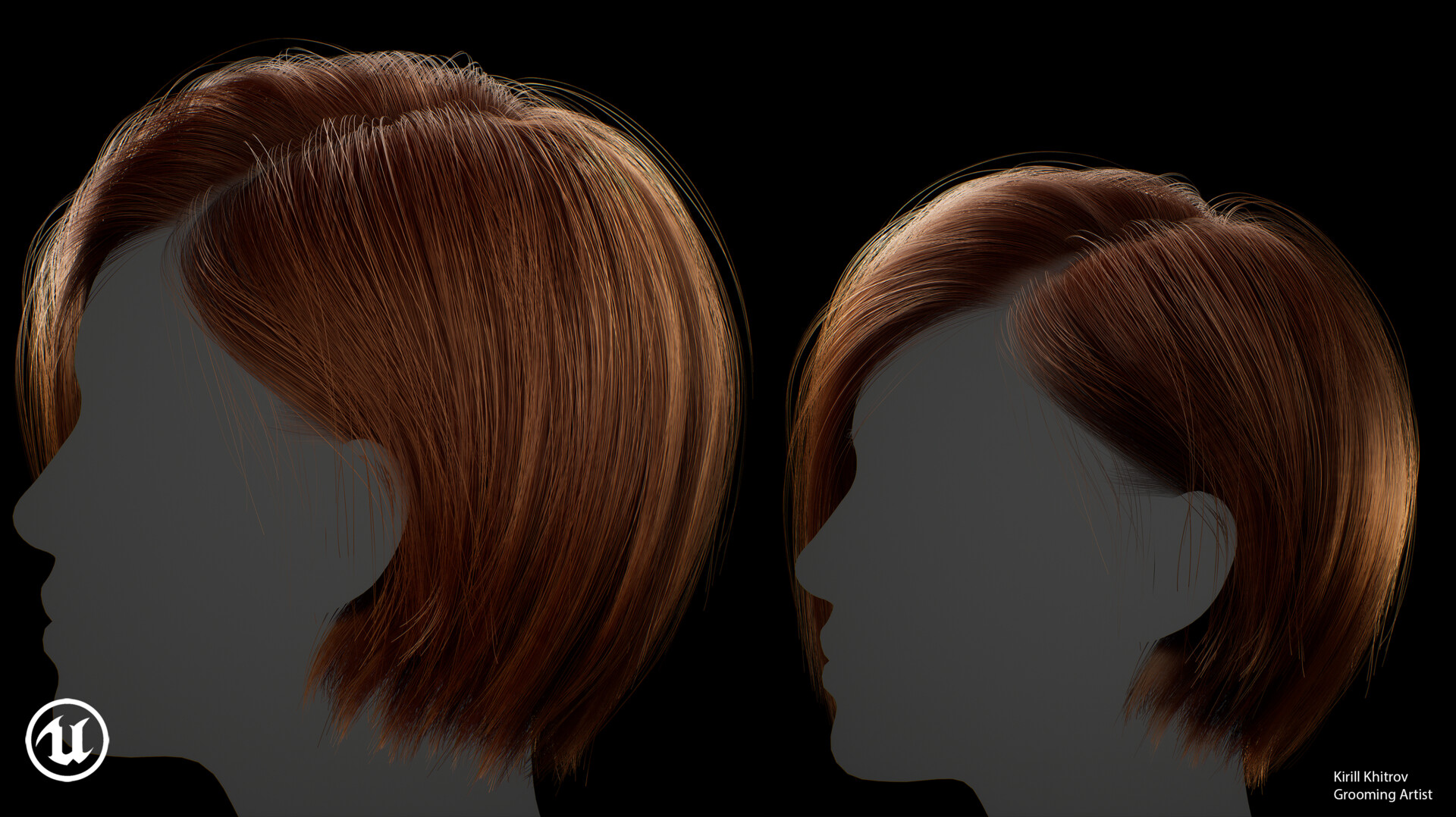 Kirill Khitrov - Real-Time Short Hair - Game Ready Haircards