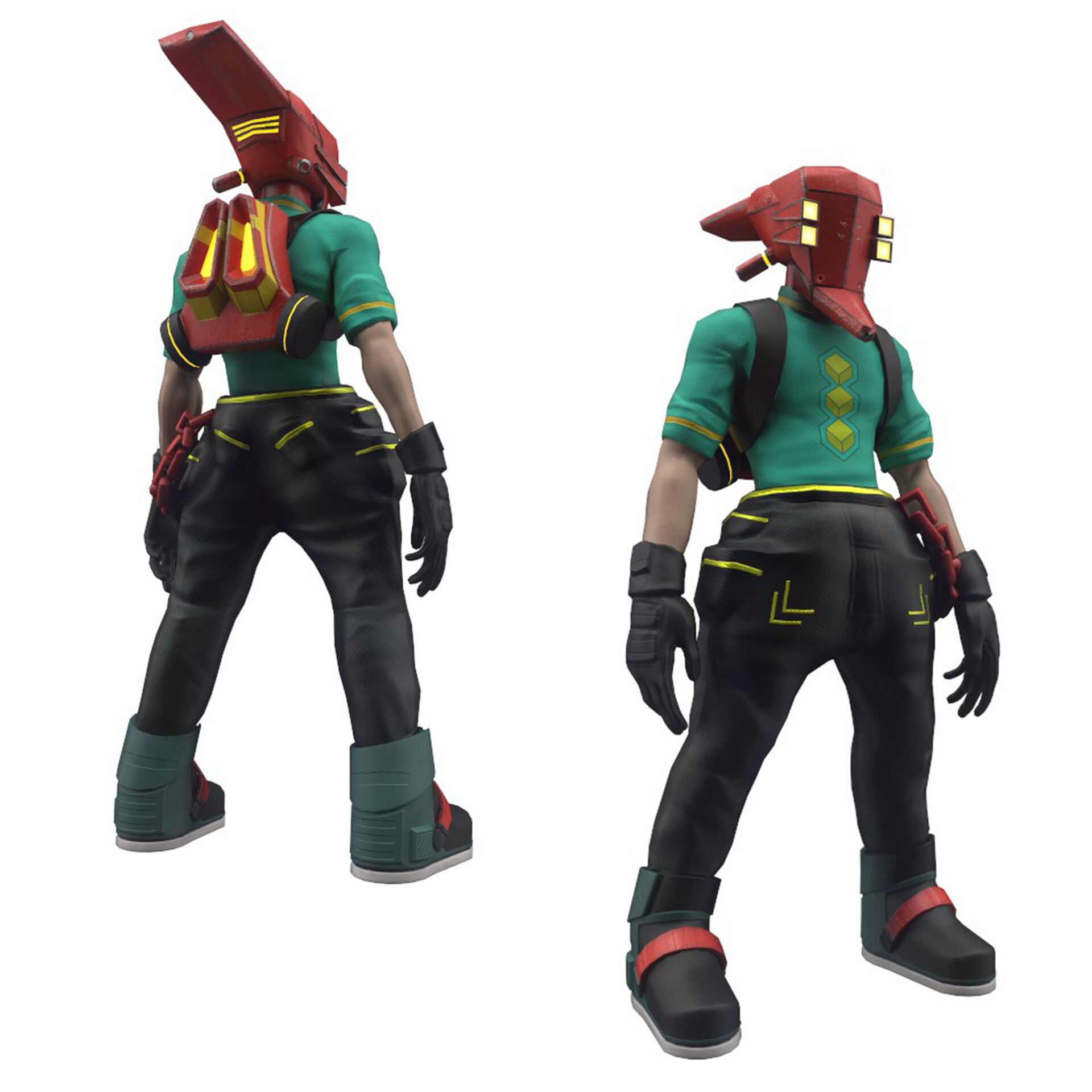 Alexander Britt - Semi-Realistic 3D Model of RED from "Bomb Rush Cyberfunk"