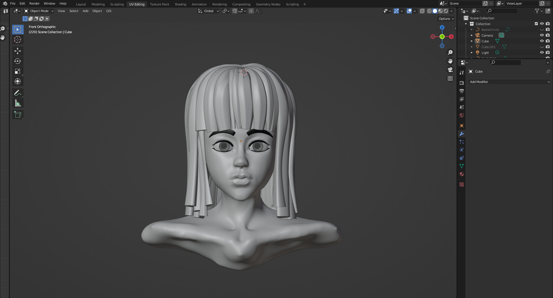 ArtStation - Stylized Girl Head Sculpt