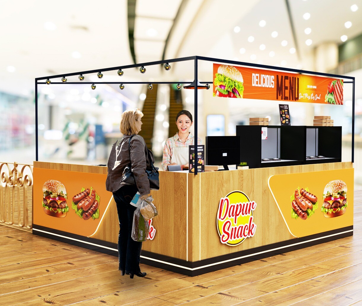 ArtStation - 3D Food Booth Design " Dapur Snack