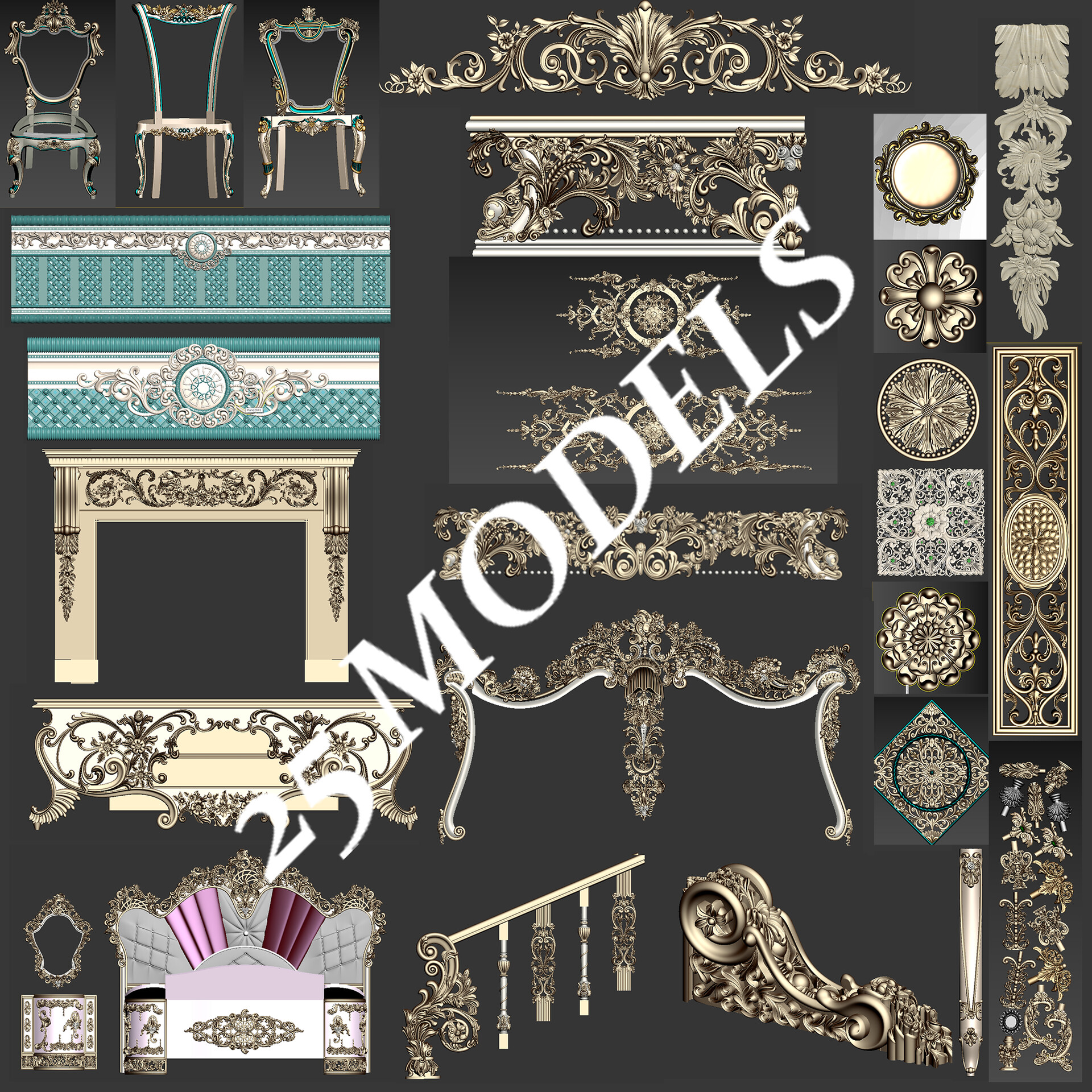 ArtStation - Collection of classical ornaments _03