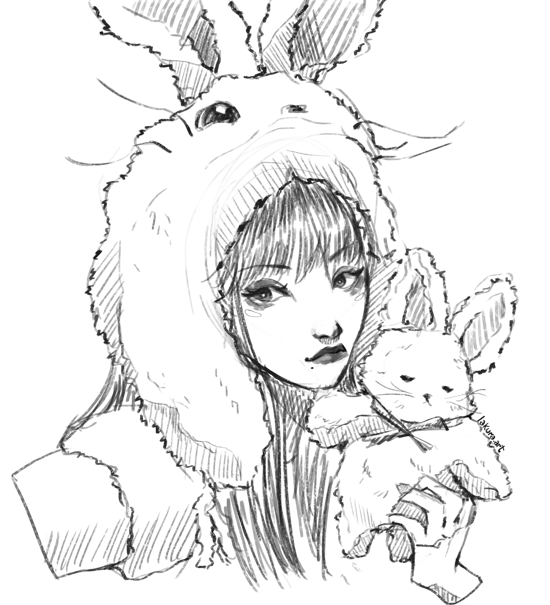 anime bunny girl coloring pages