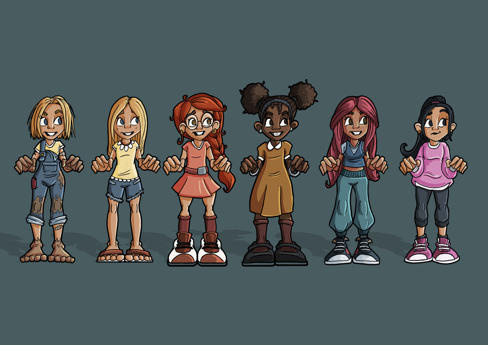 ArtStation - cartoon teeange girl character design
