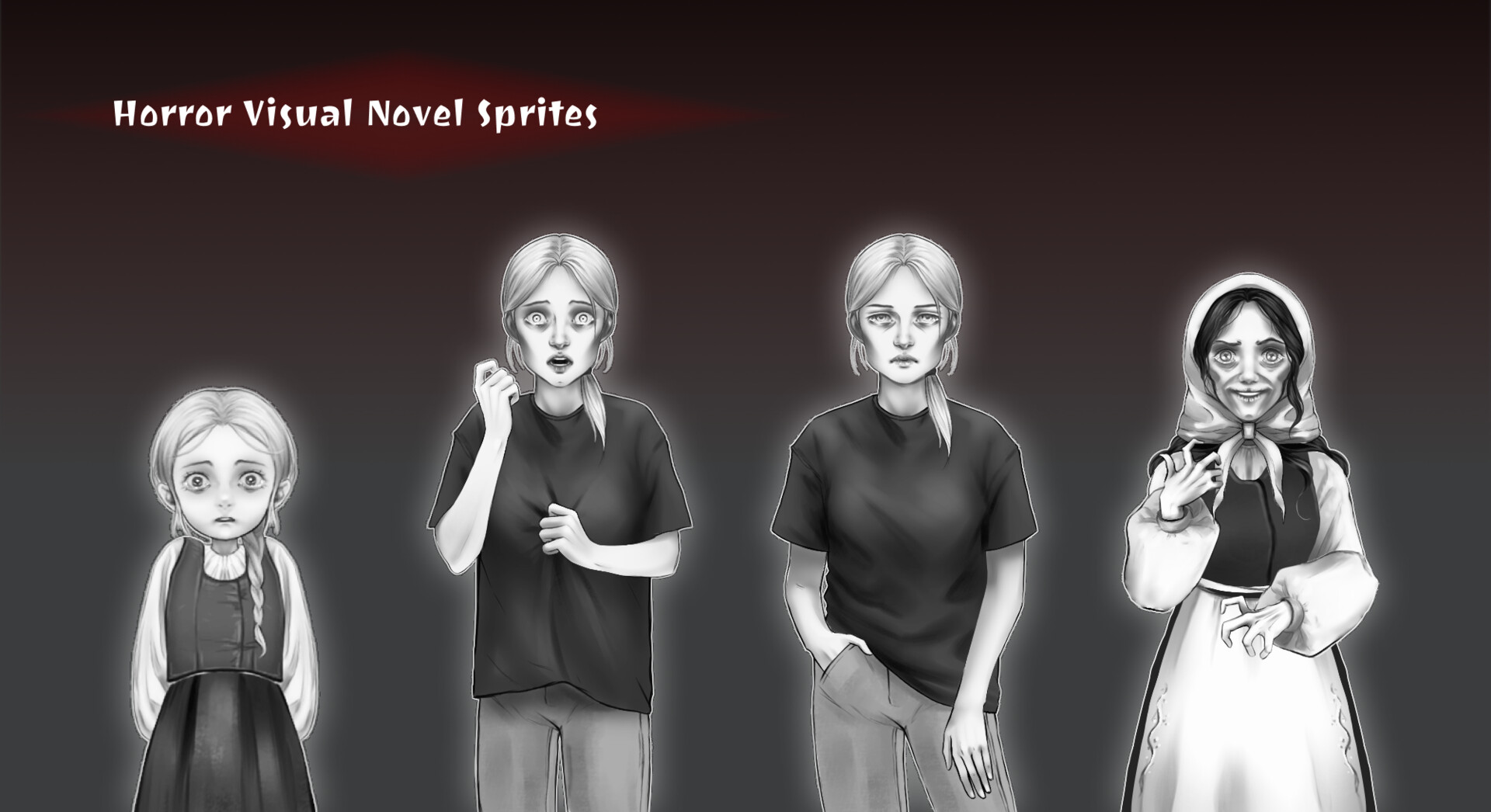 ArtStation - Sprites for Horror Visual Novel
