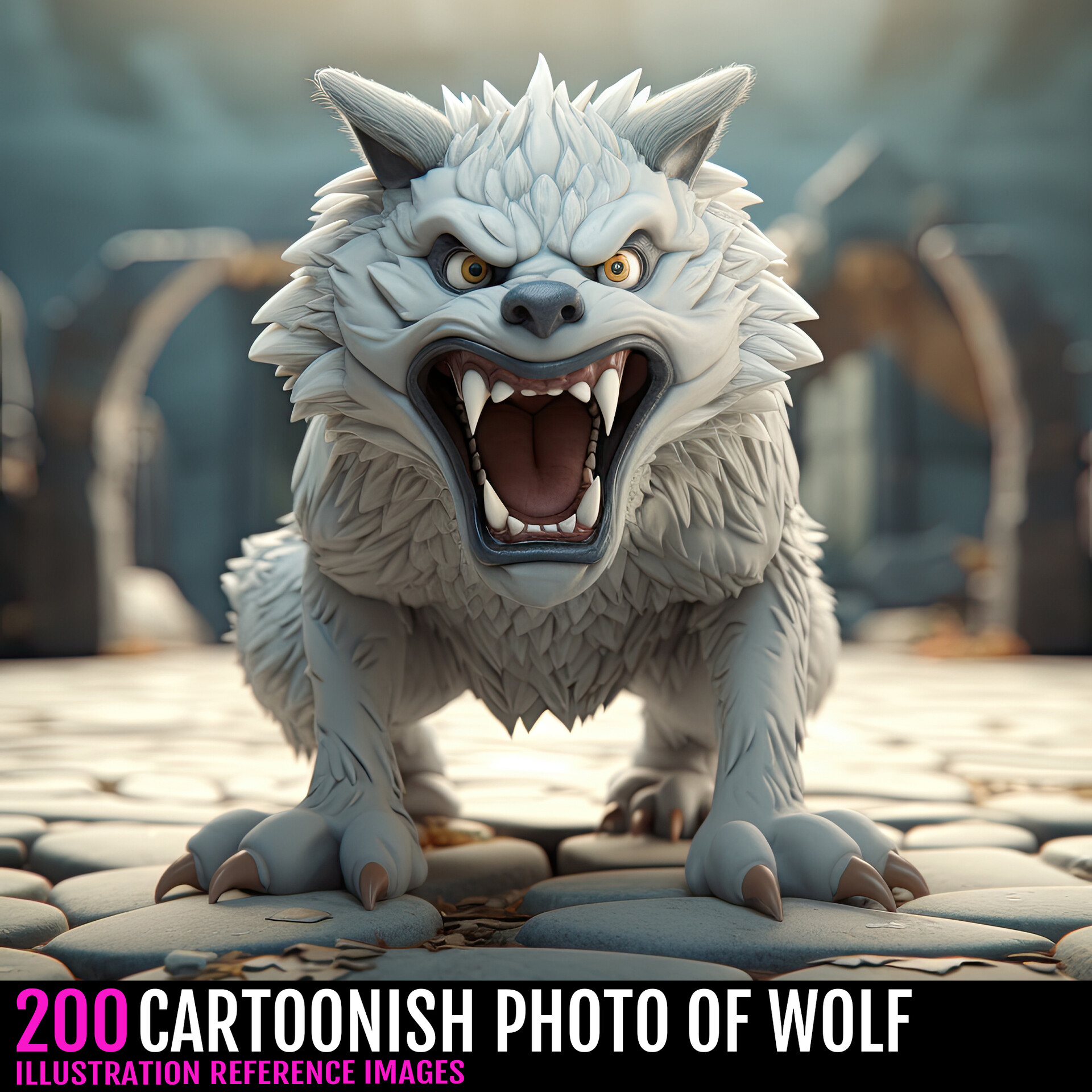 ArtStation - 200 CARTOONISH 3D PHOTO OF WOLF