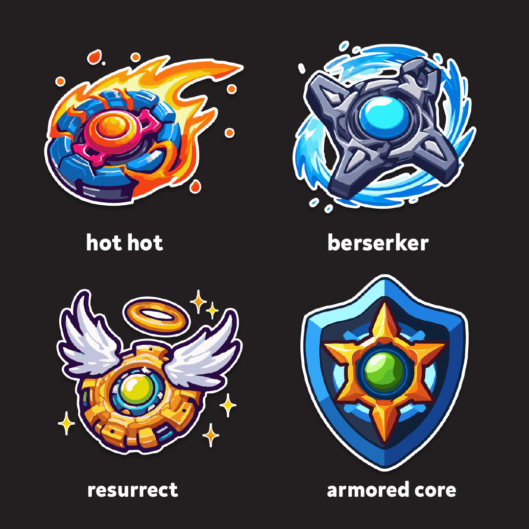 ArtStation - UI Work for Skills and Abilities, "Spinner Merge"