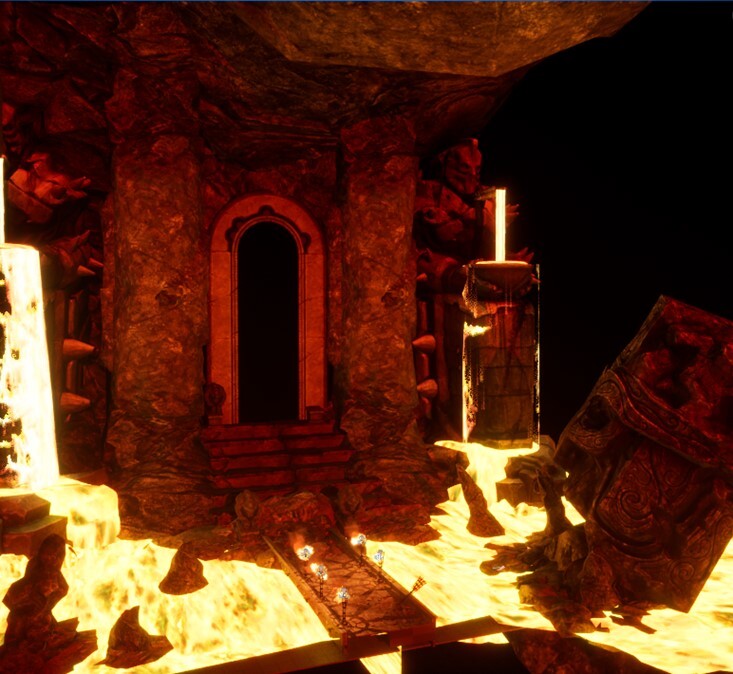 ArtStation - Lava Dungeon Diorama