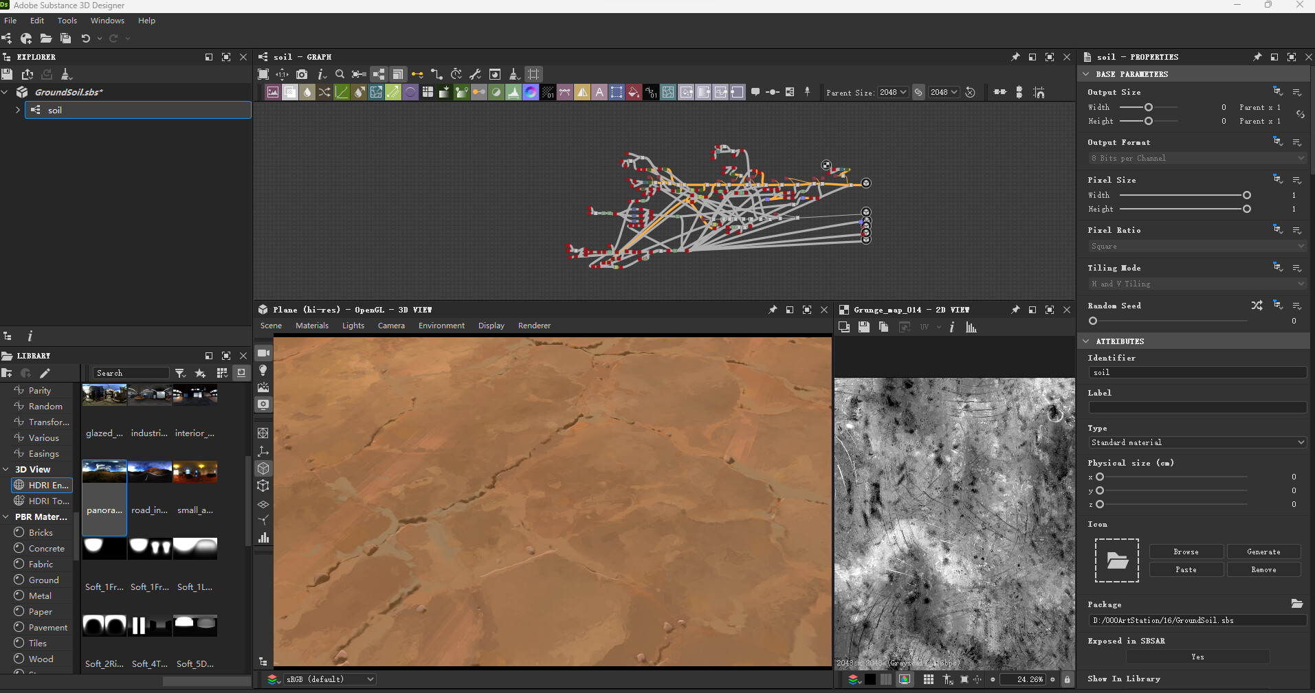 shiyue - Ghibli stylized material -Ground Soil-by Substance 3D Designer