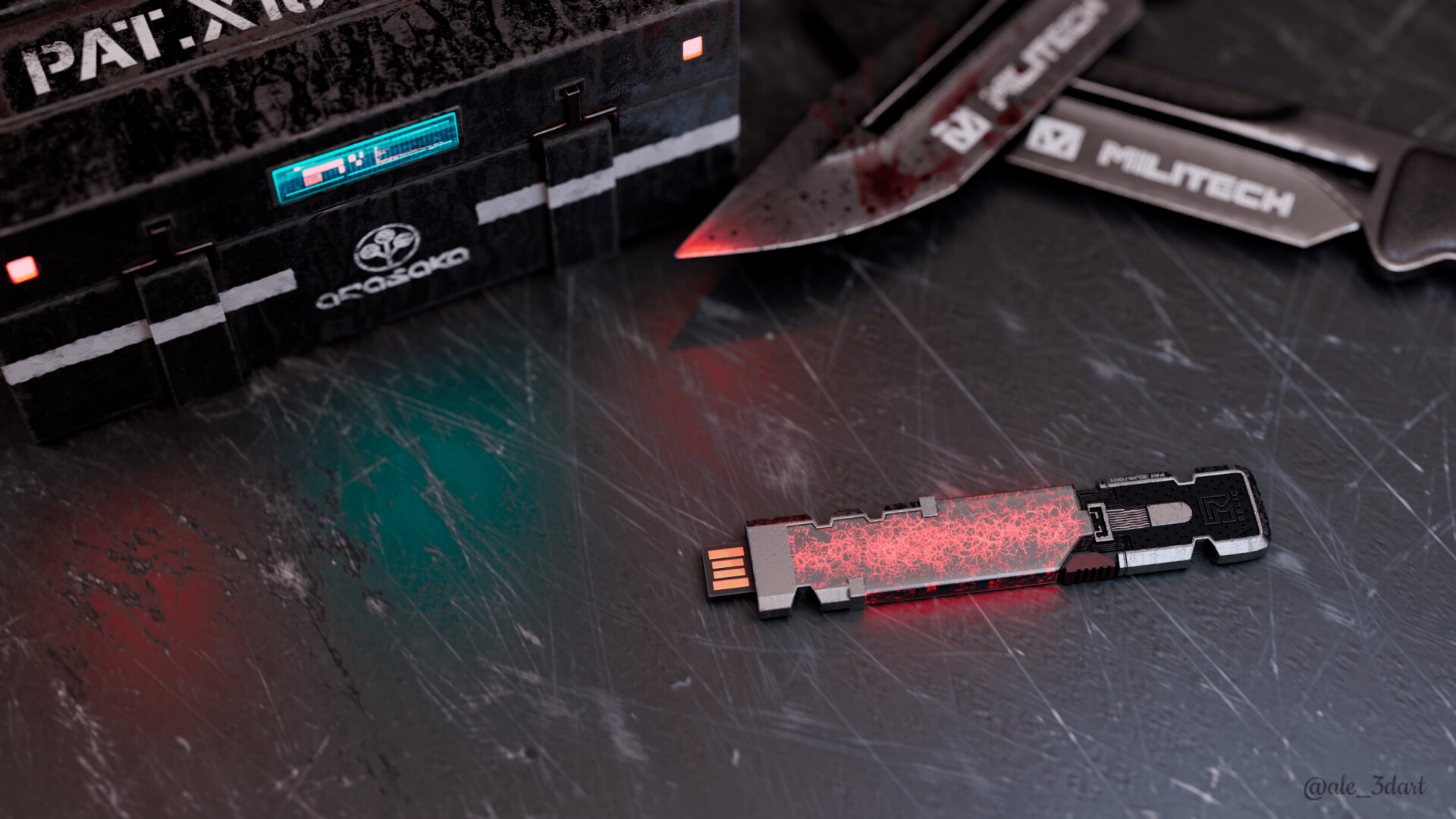 ArtStation - Cyberpunk Relic USB