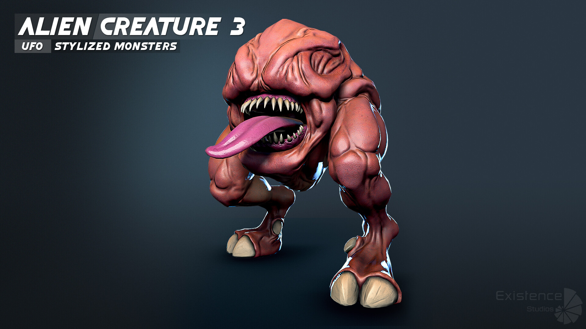 Existence - Alien Creature 03 – Low Poly Stylized Monsters – Animation Fantasy UFO Pet Predator ...