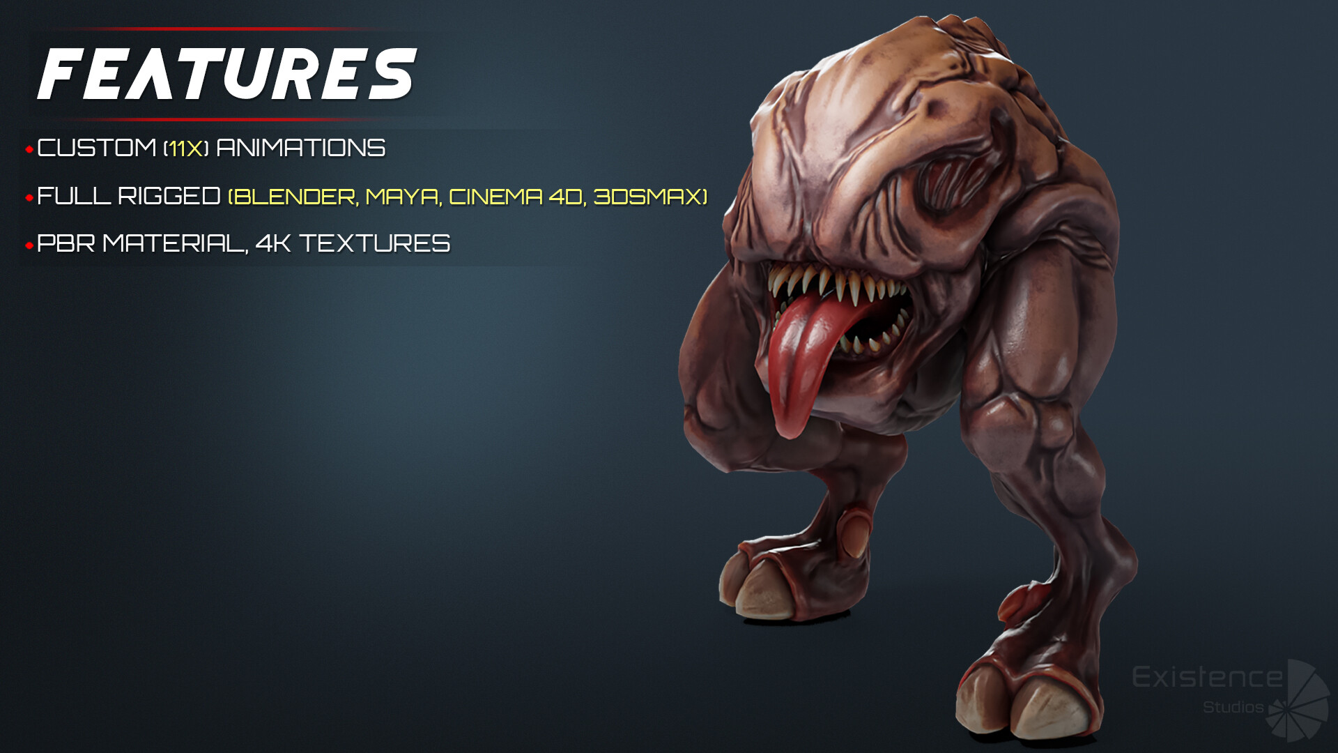 Existence - Alien Creature 03 – Low Poly Stylized Monsters – Animation ...