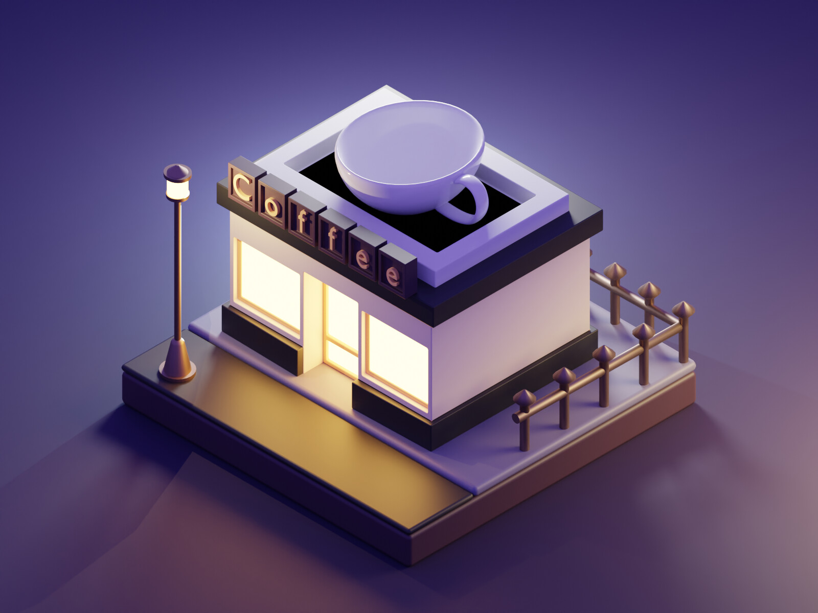 ArtStation - Coffee Shop Scene