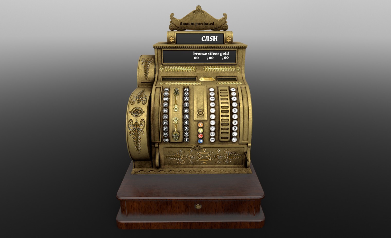 eric garcia - Old cash register Low poly