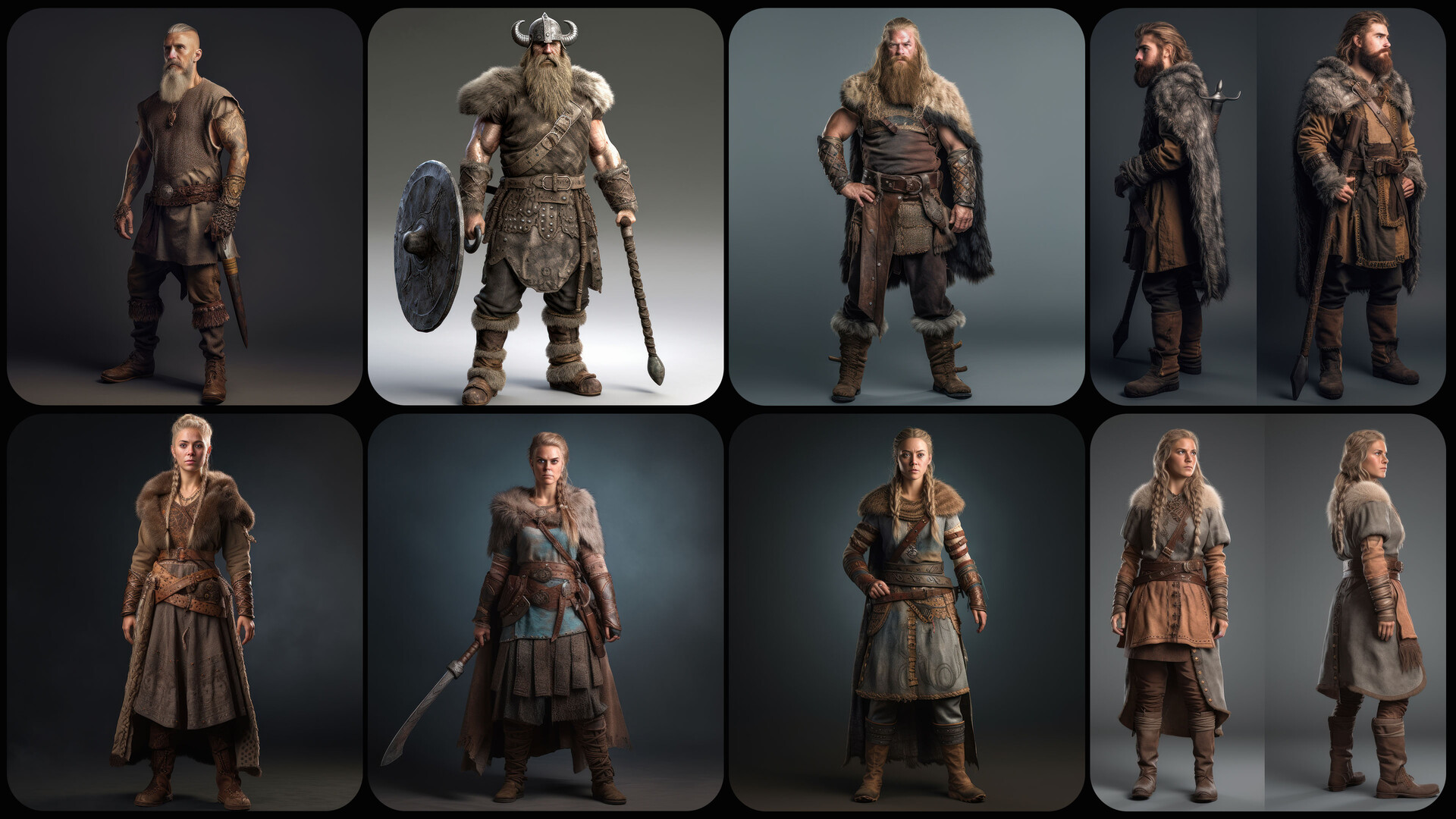Ferial Studio - 🔹300 Viking Character Reference Image Pack v.1