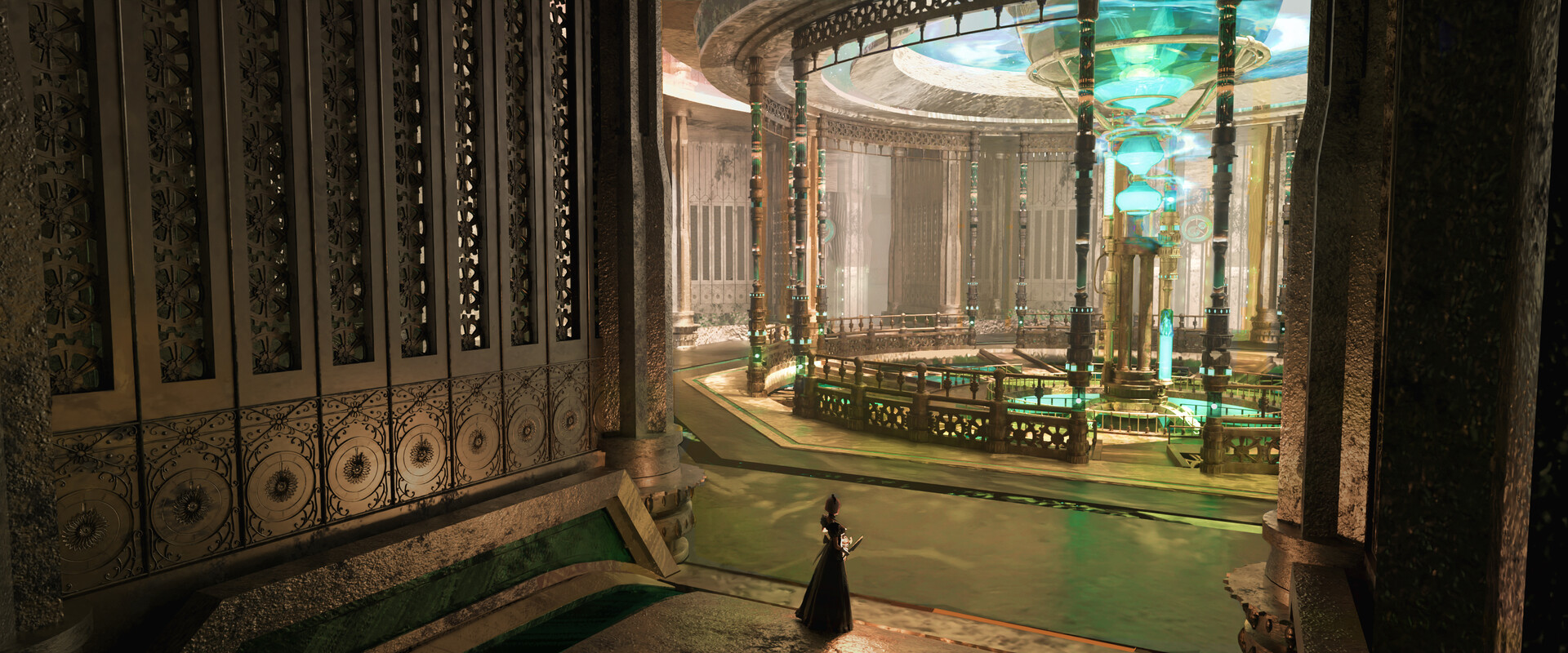 ArtStation - 场景概设-时光提取室concept scene- time extraction room