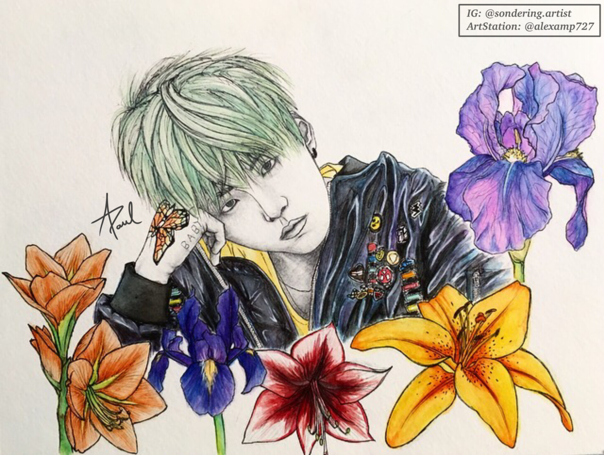 how to draw the bts members