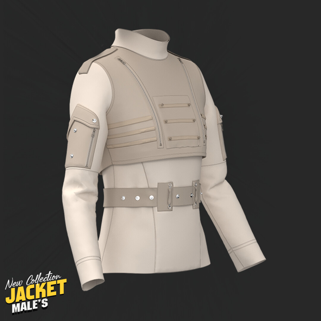 ArtStation - male's jacket's vol19 / marvelous & clo3d / OBJ / FBX