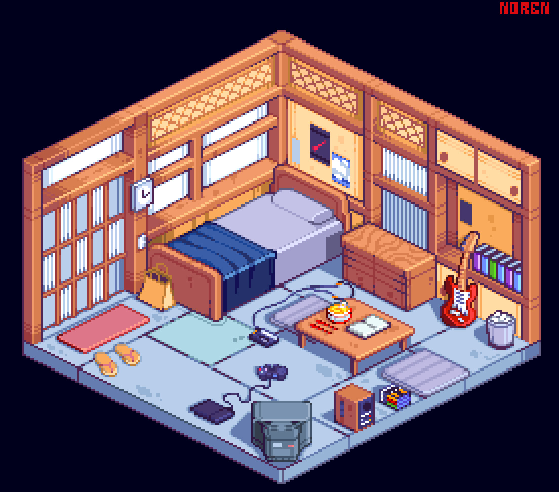ArtStation - Isometric Japanese room