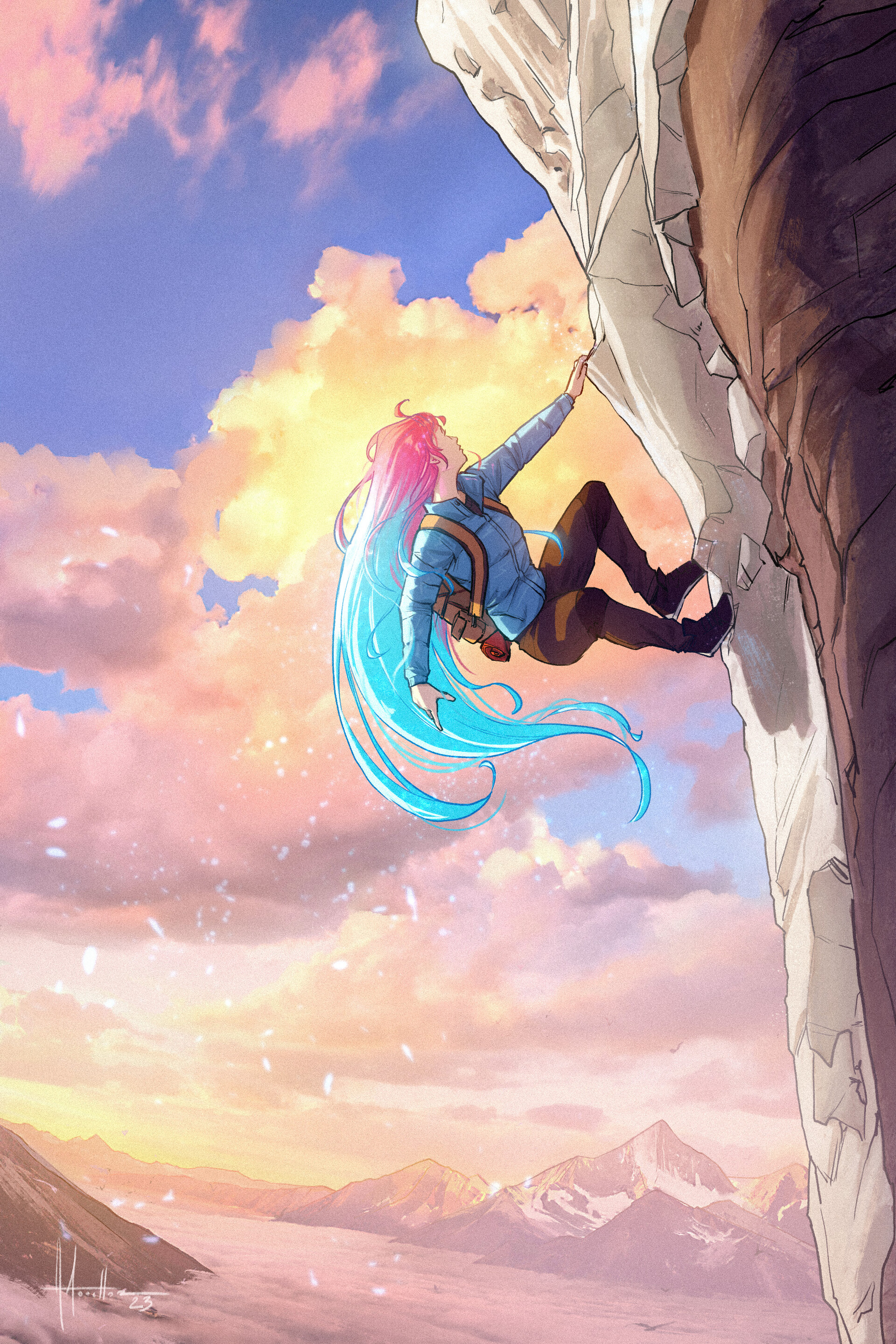 ArtStation - Celeste Fan Art - Tutorial on how to create clouds