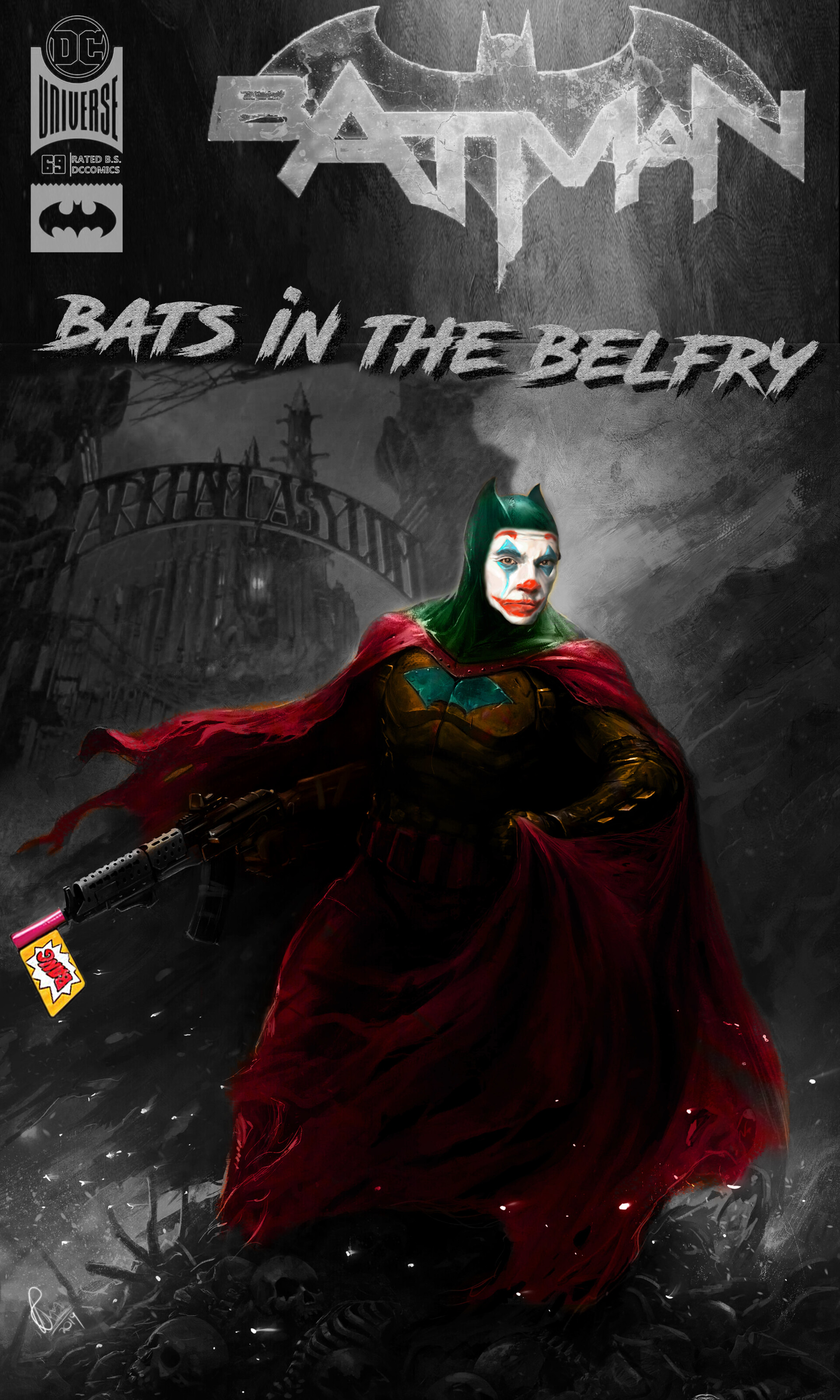 ArtStation - BATMAN: Bats in the Belfry (Comic Cover fanfic alt version)