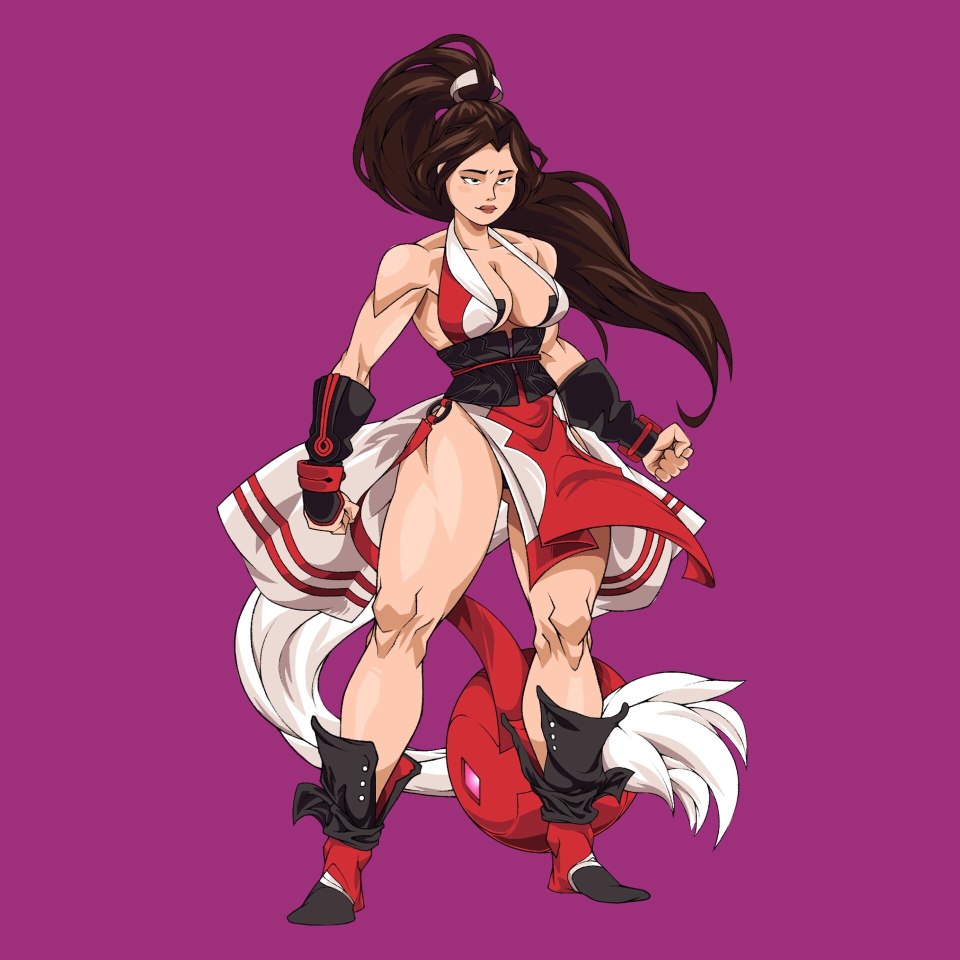 ArtStation - Mai Shiranui (cell shading practice)