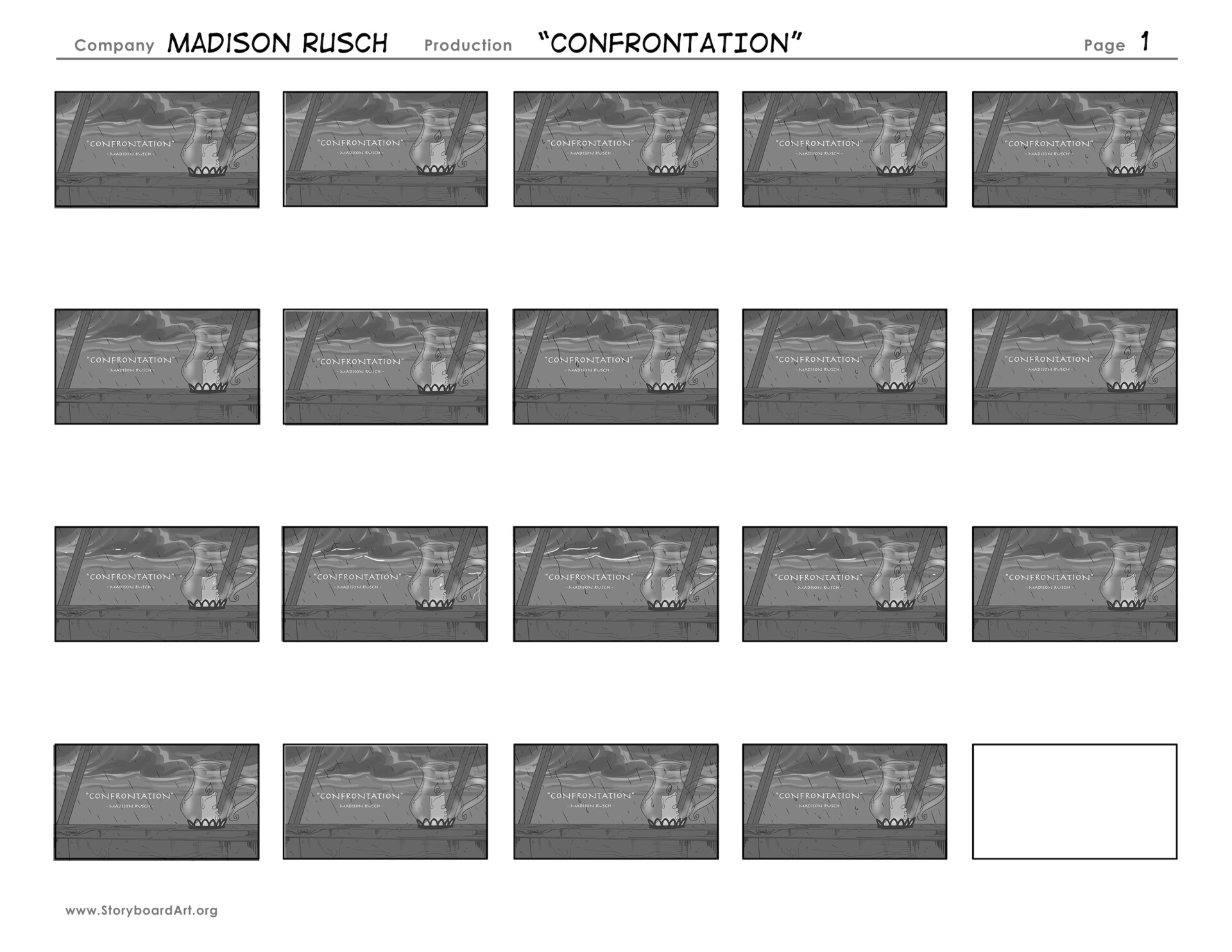 ArtStation - "Confrontation" (Storyboards)