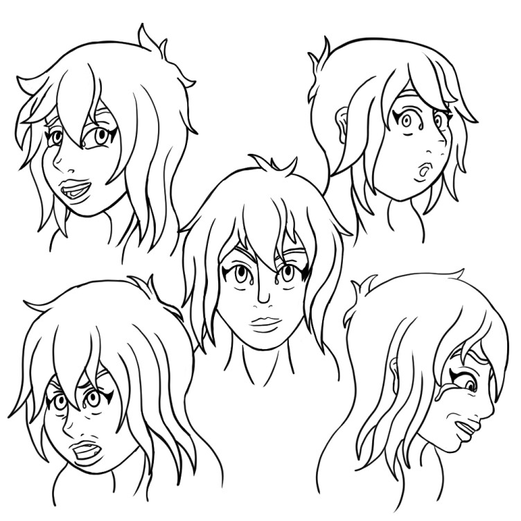 ArtStation - Project Dragonia: Sophia expression sheets