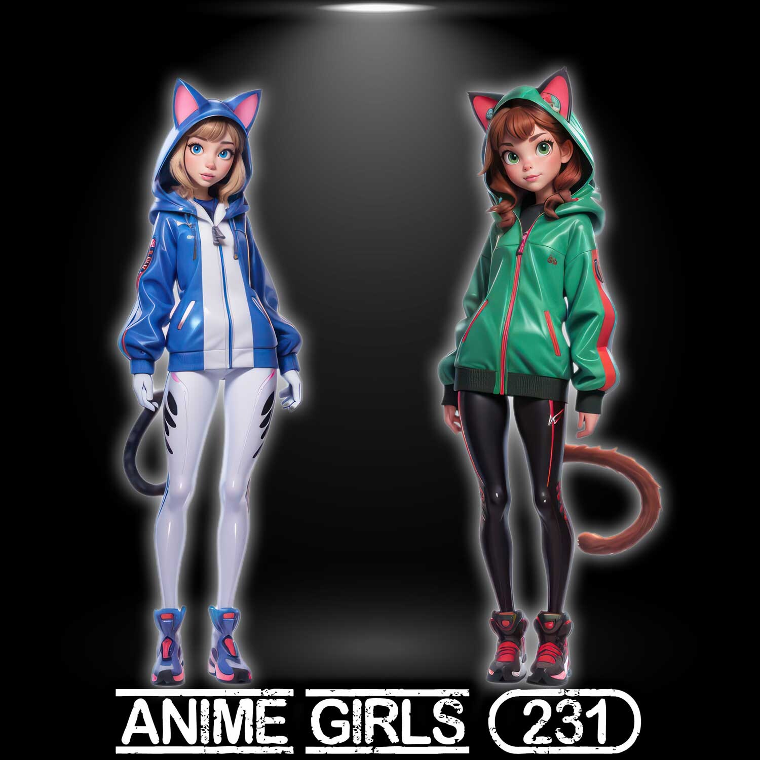 ArtStation - 400+ Anime Girls (Shiny Cat Raincoat) Images Reference ...