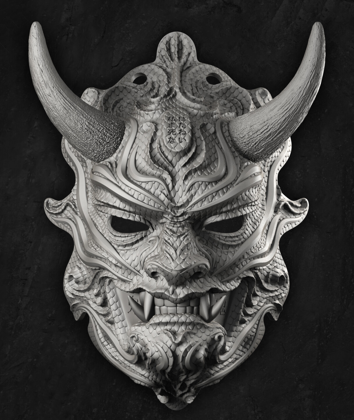 ArtStation - Oni Mask Pendant