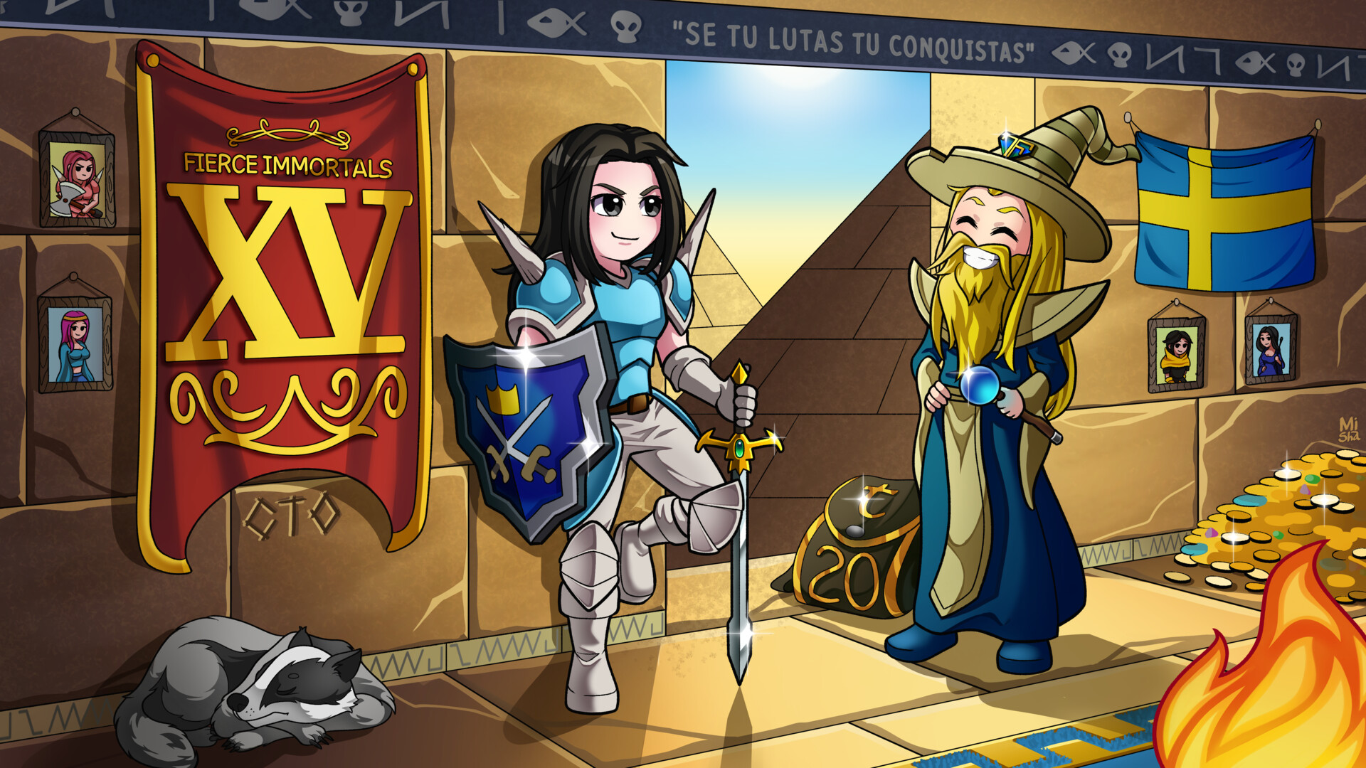 ArtStation - CM: Warrior and Mage in Ankrahmun house - Tibia Fanart