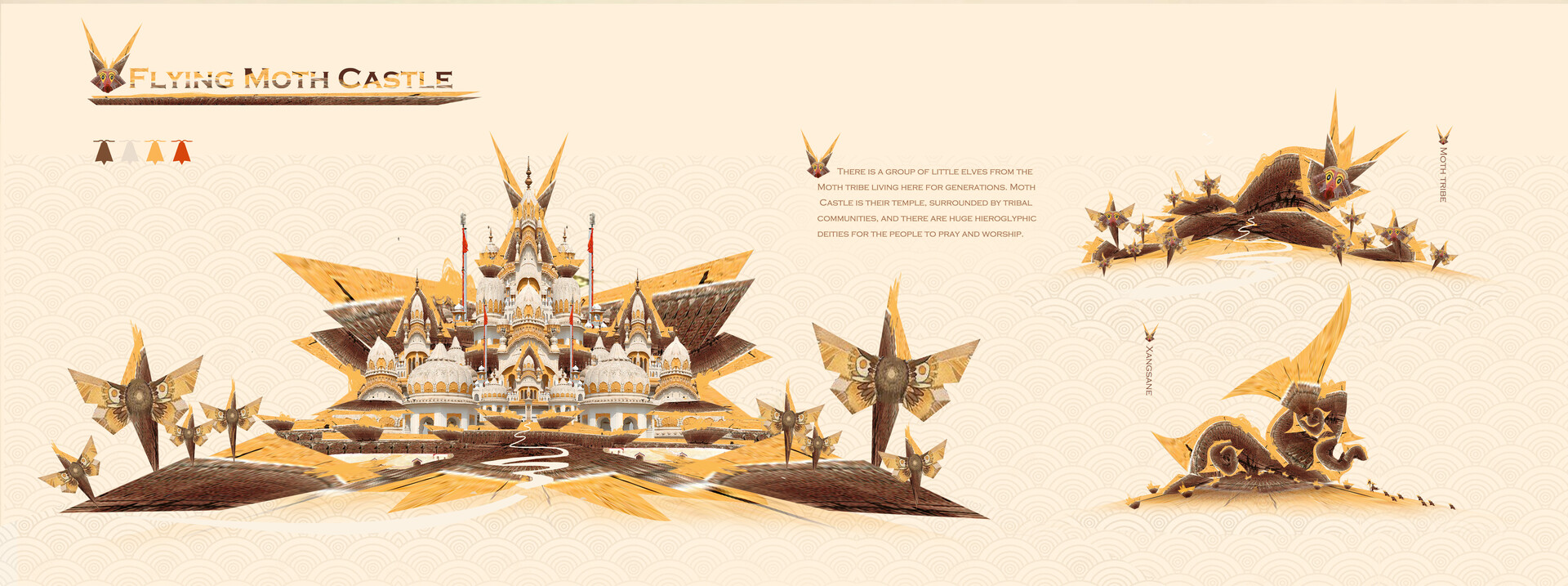 ArtStation - flying moth castle