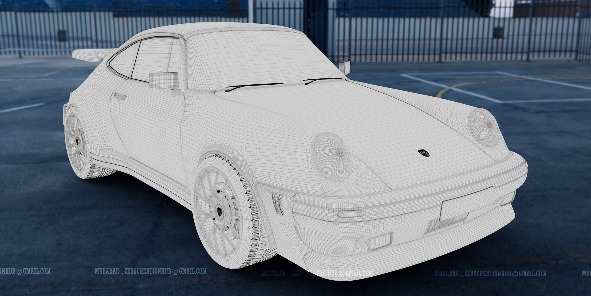 Mubarak - "3D Model of Porsche 911 - Realistic Render"