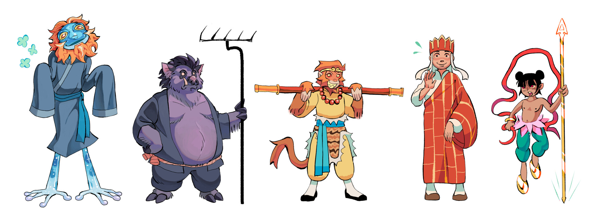 ArtStation - Journey To The West Maincast + Nezha